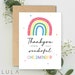 Thankyou Childminder Poem Rainbow A5 Greeting Card & Kraft Envelope End ...