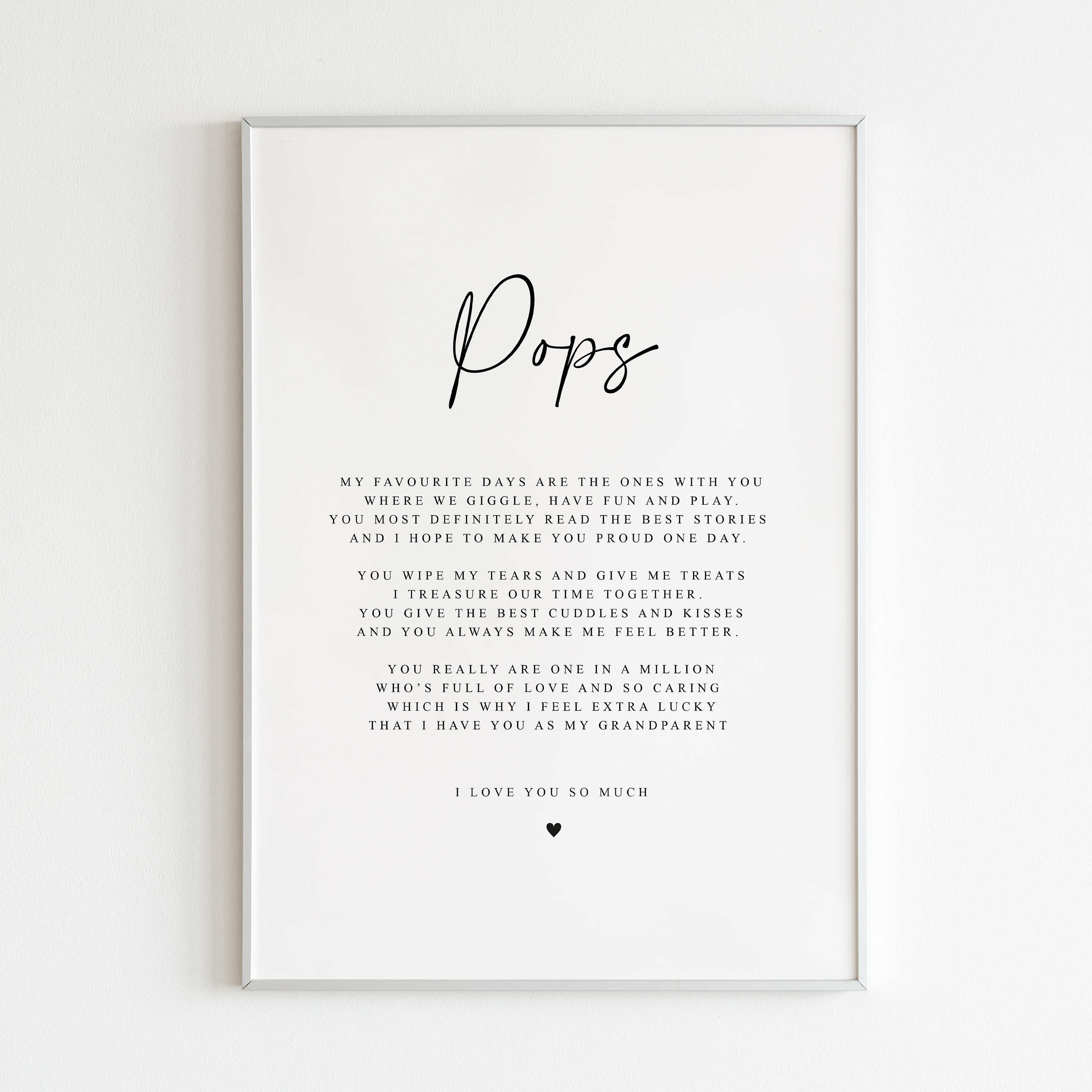 Pops Poem A4 A5 PRINT Pops Gift Grandparent Poem Pops | Etsy