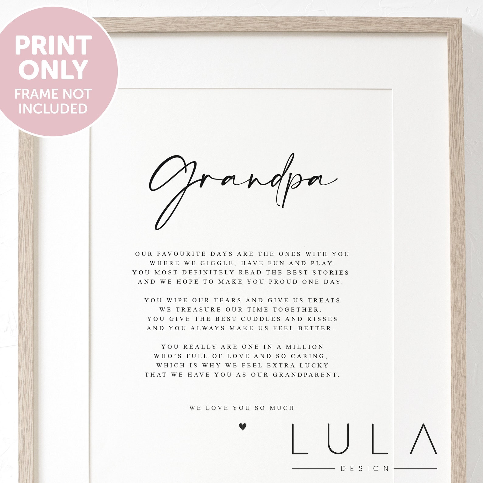 Grandpa Poem A4 A5 PRINT Grandpa Gift Grandparent Poem - Etsy