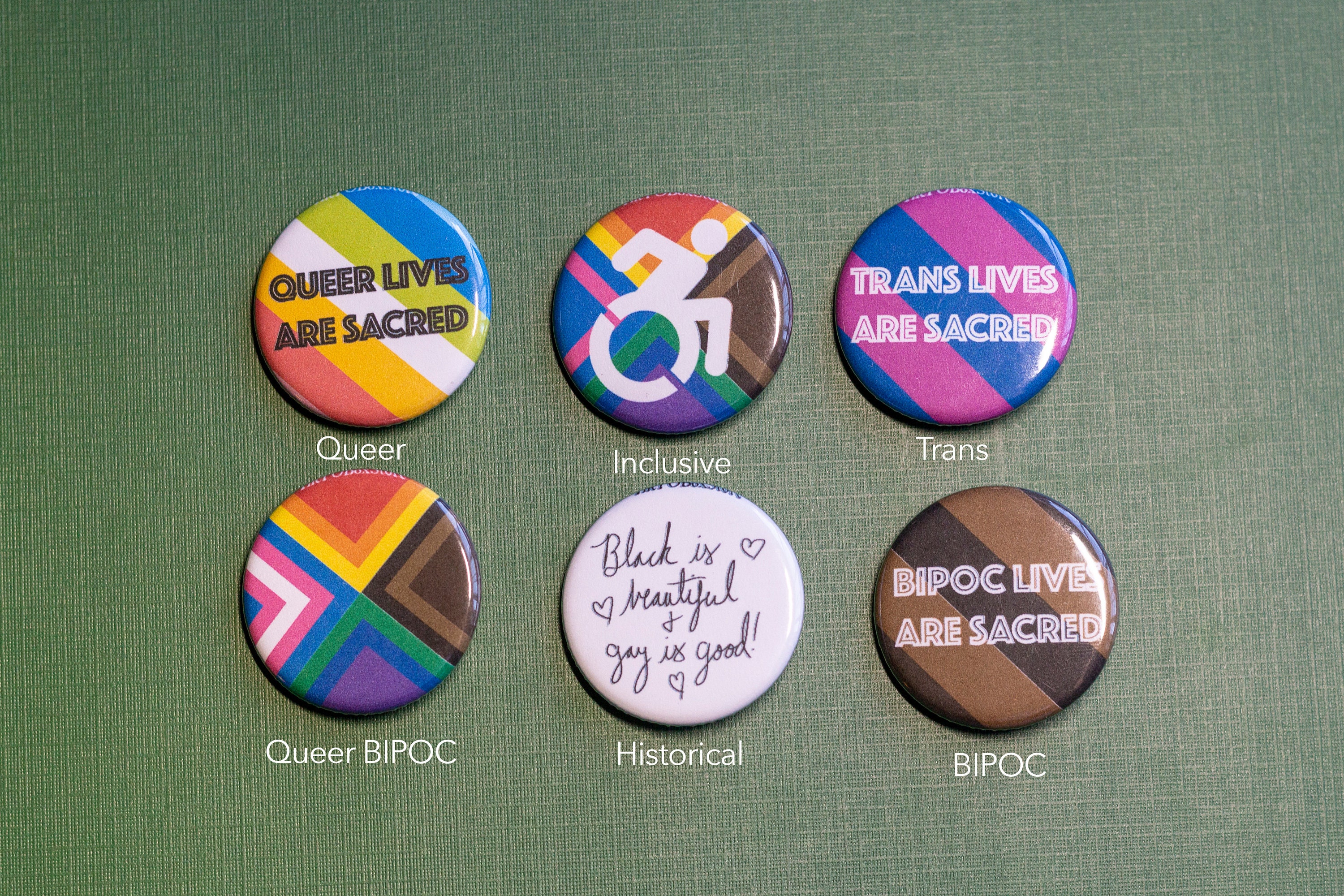 LGBT BIPOC Inclusive Pride Charity Buttons - Etsy