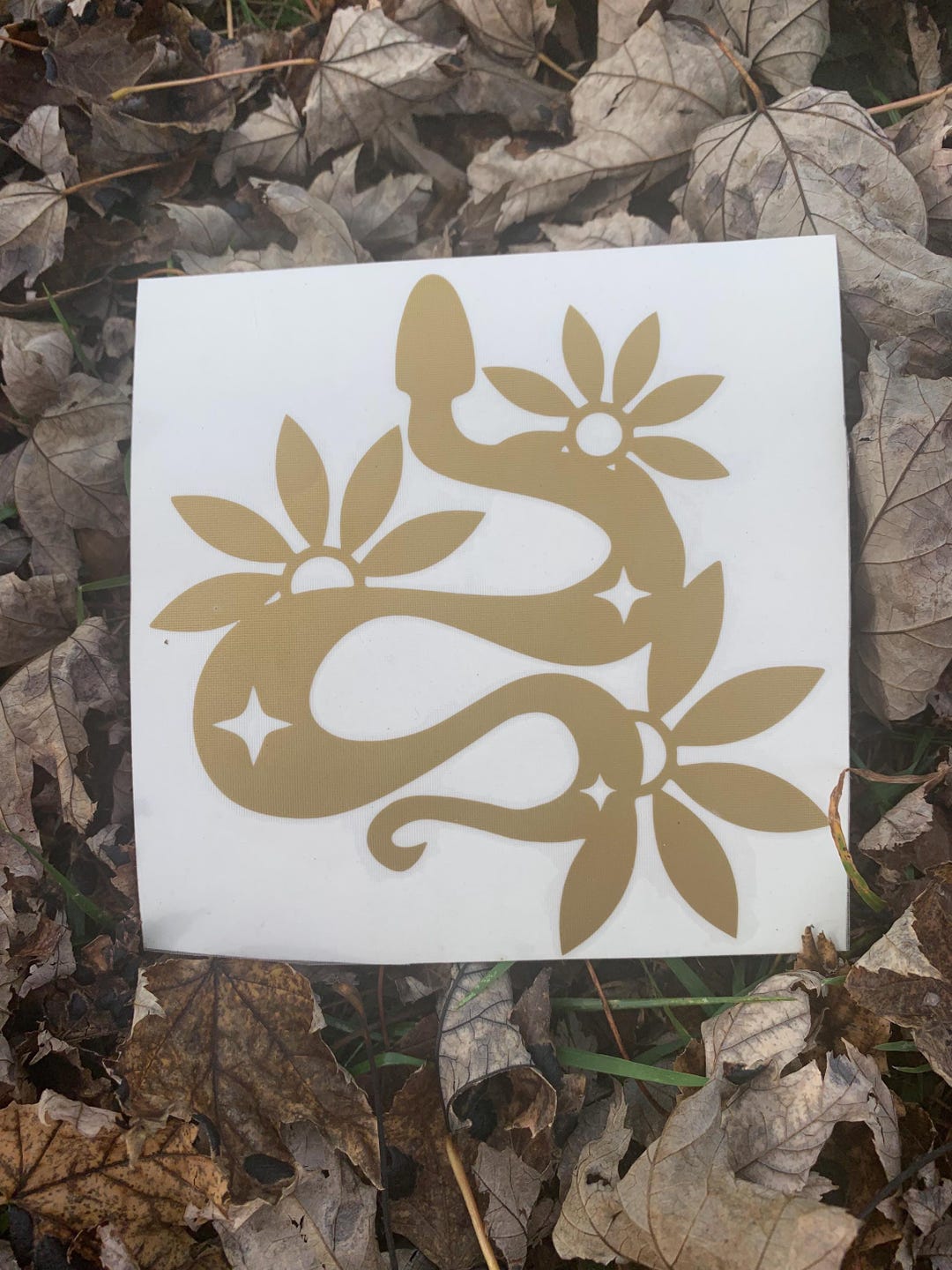 Floral Snake Vinyl Decal - Etsy