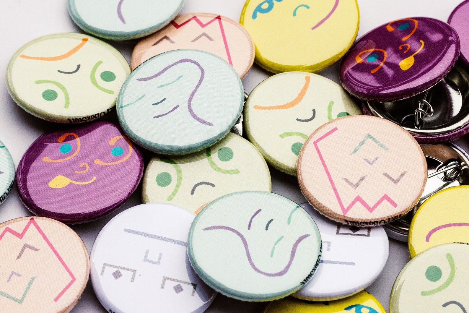 Cartoon Mood Emotion Buttons and Magnets - Etsy