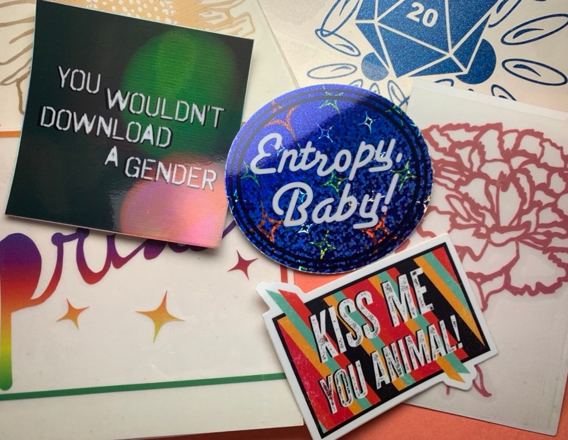 Holographic Gender Sticker Funny LGBTQ Trans 2000s Nostalgia Y2K - Etsy