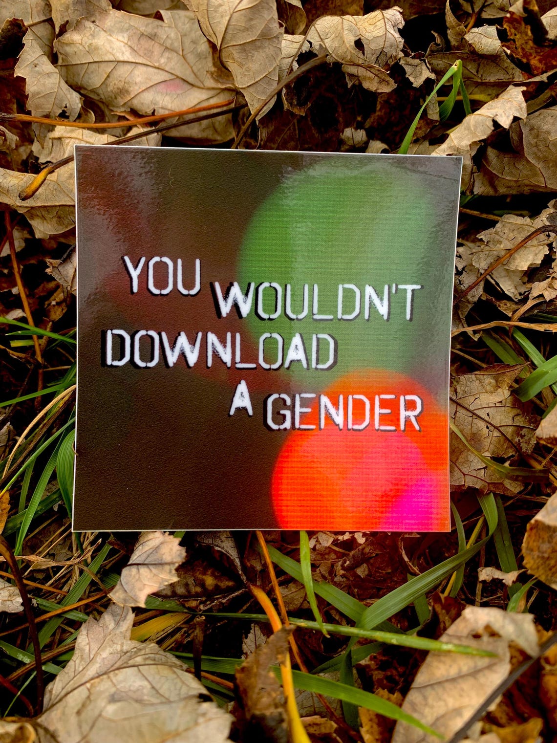 Holographic Gender Sticker Funny LGBTQ Trans 2000s Nostalgia Y2K - Etsy