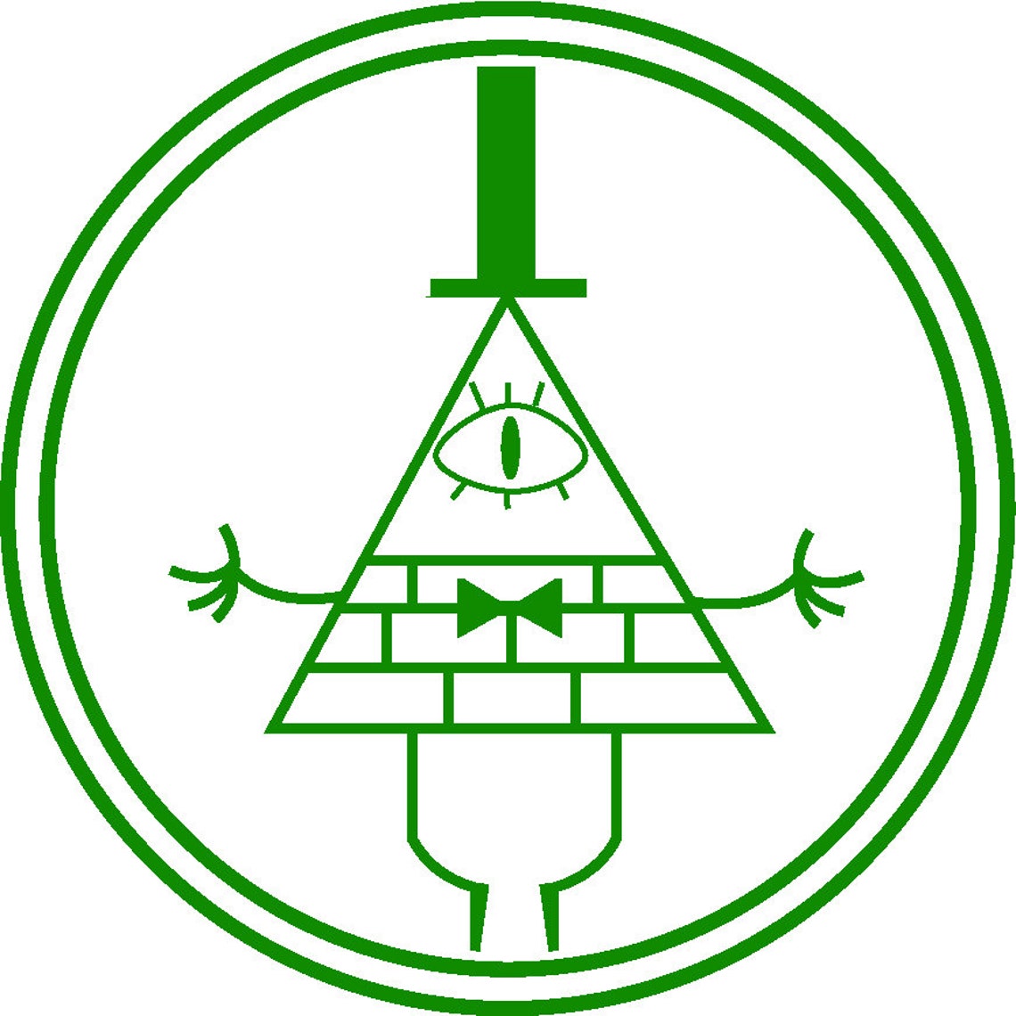 Holographic Gravity Falls Bill Cipher Magic Circle Vinyl Decal - Etsy