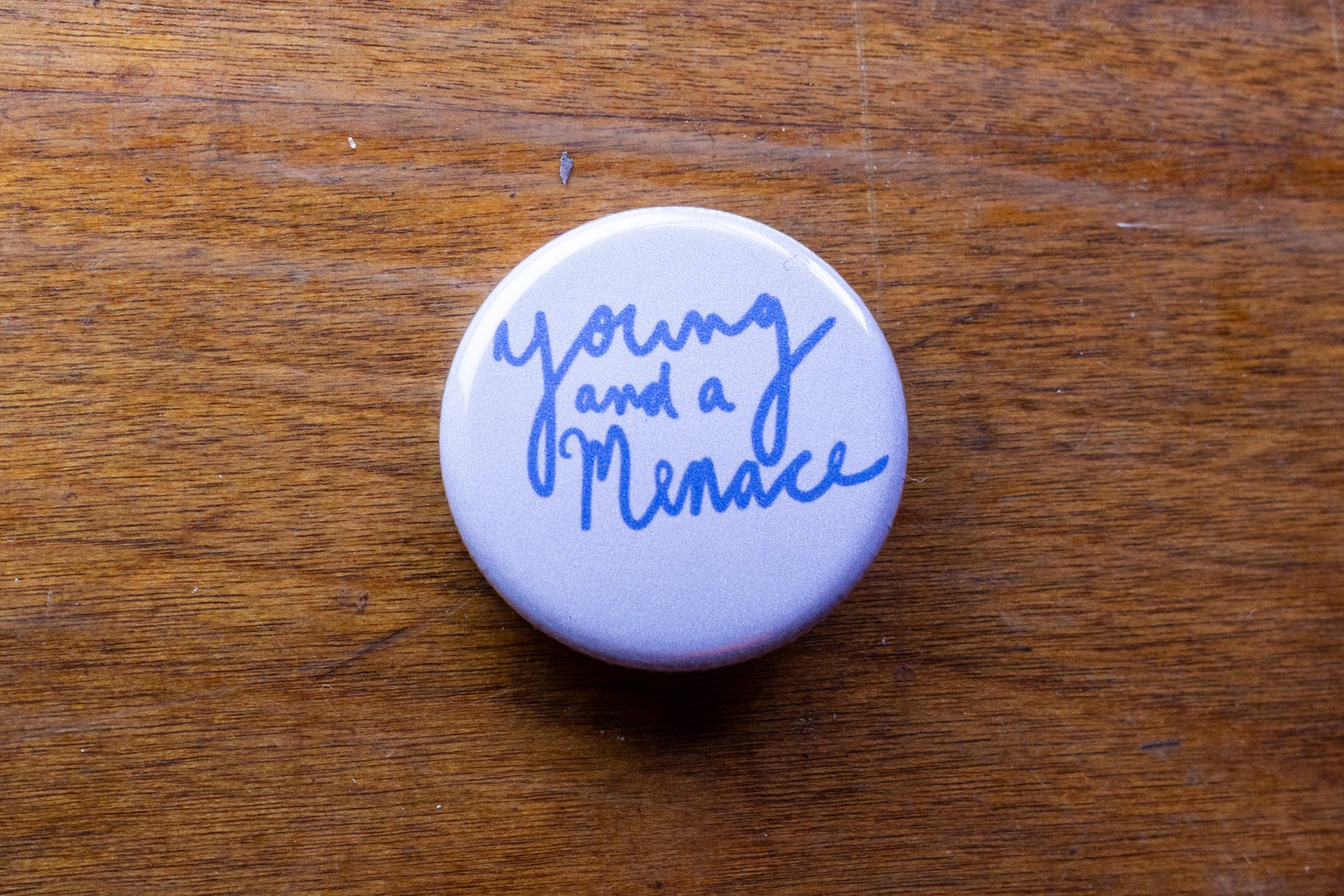 Young and a Menace MANIA FOB Purple Button and Magnet - Etsy
