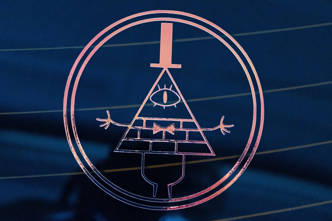 Holographic Gravity Falls Bill Cipher Magic Circle Vinyl Decal - Etsy