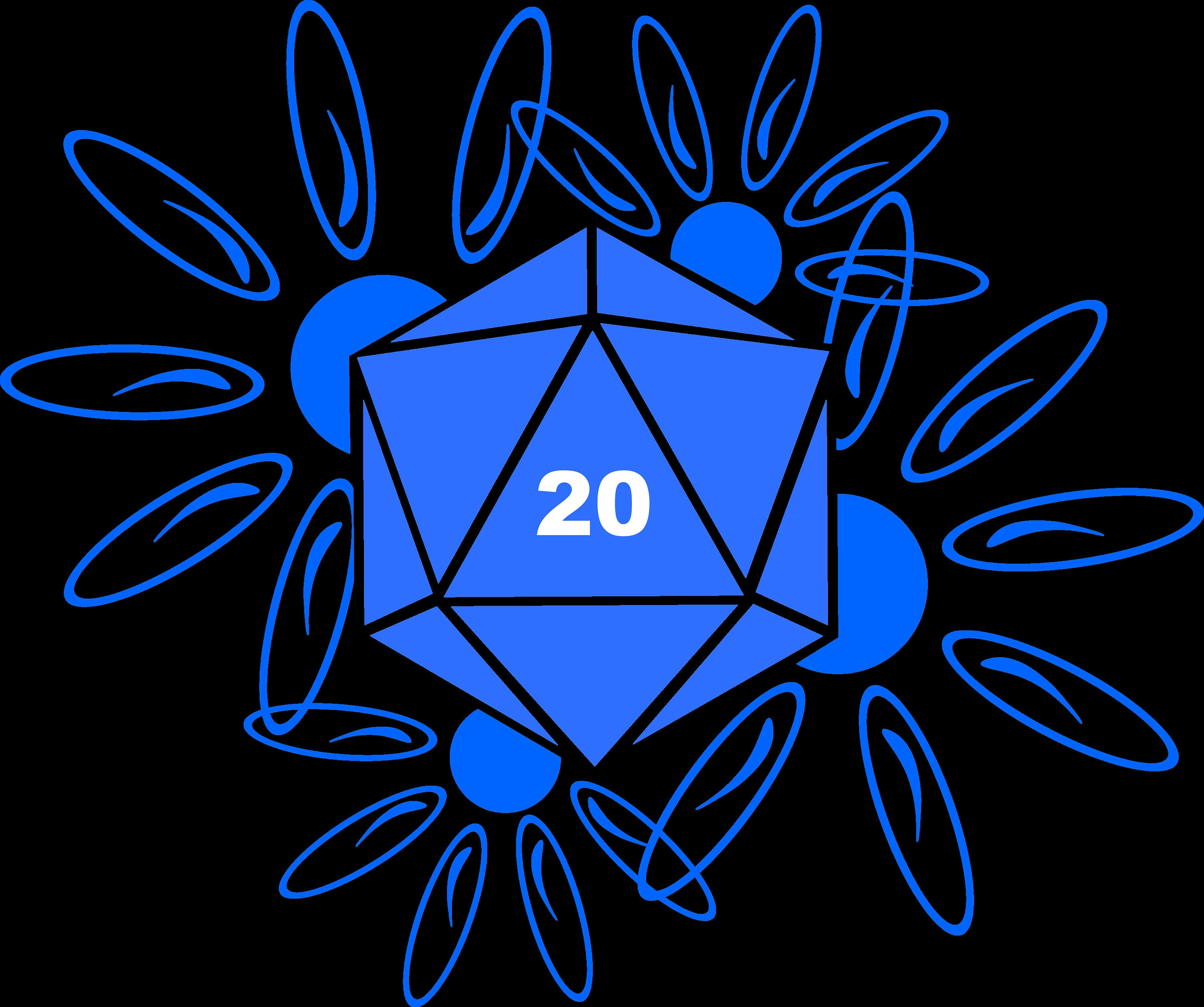 Blue Glitter D20 DND Vinyl Decal - Etsy