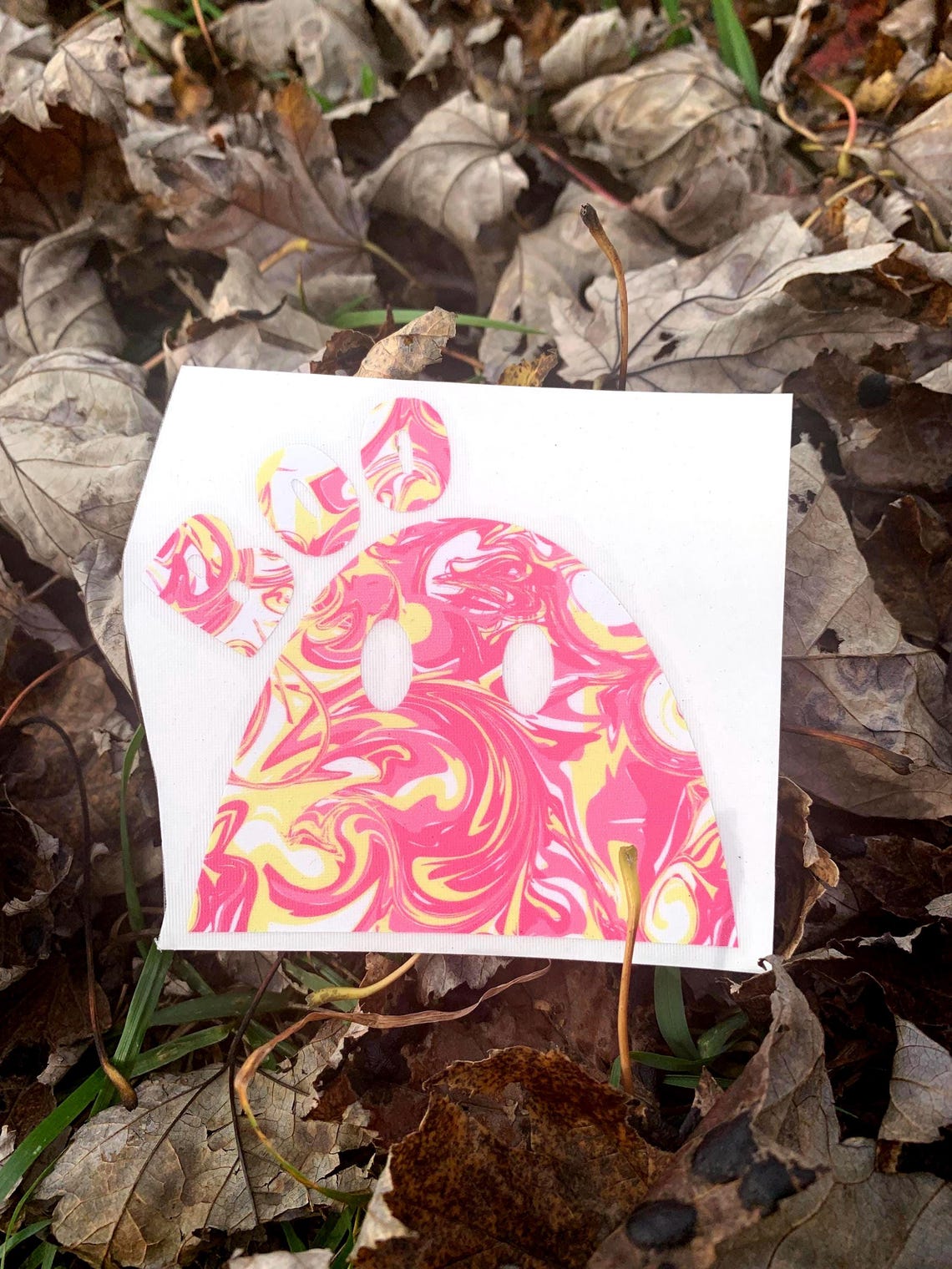 Ghost Boo Peeker Vinyl Decal Pink Swirl 70’s - Etsy