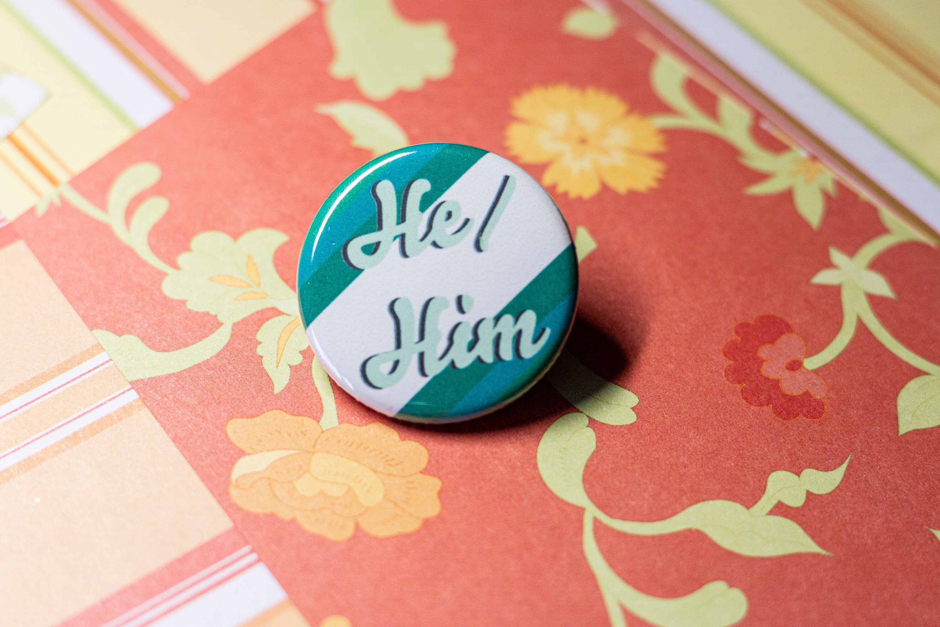 Pronoun Buttons Colorful Retro Trans Nonbinary Pride - Etsy