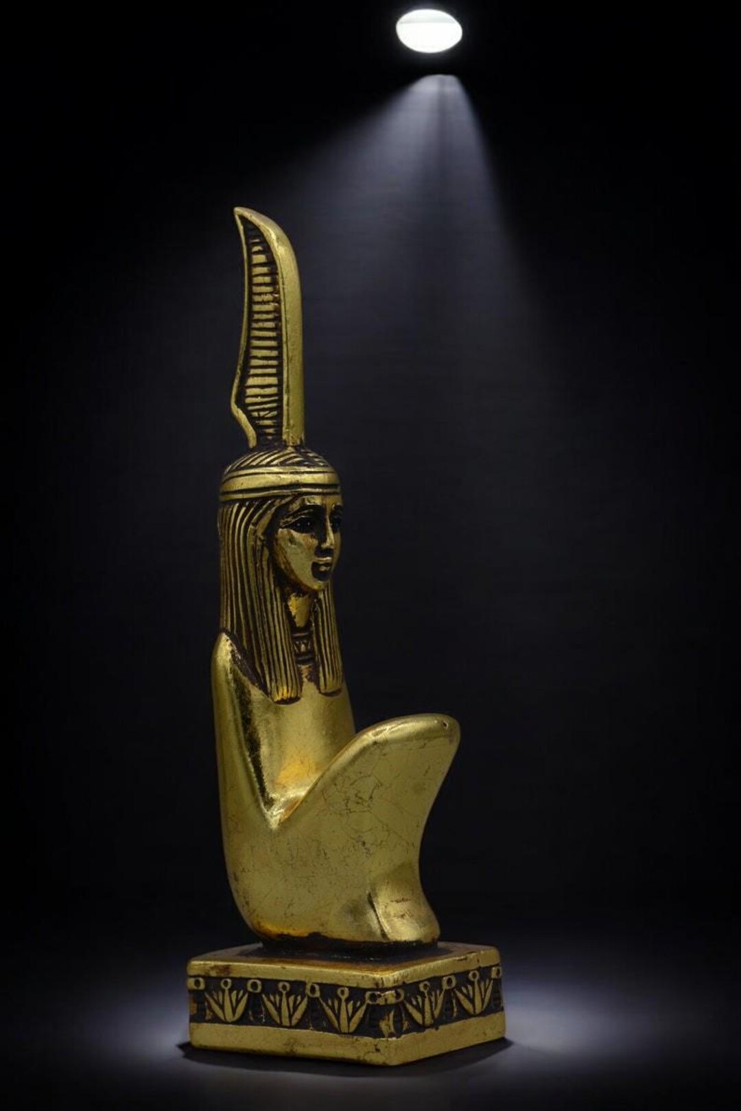 Statue Maat Goddess of Balance and Truth Gold Figurine Handmade ...