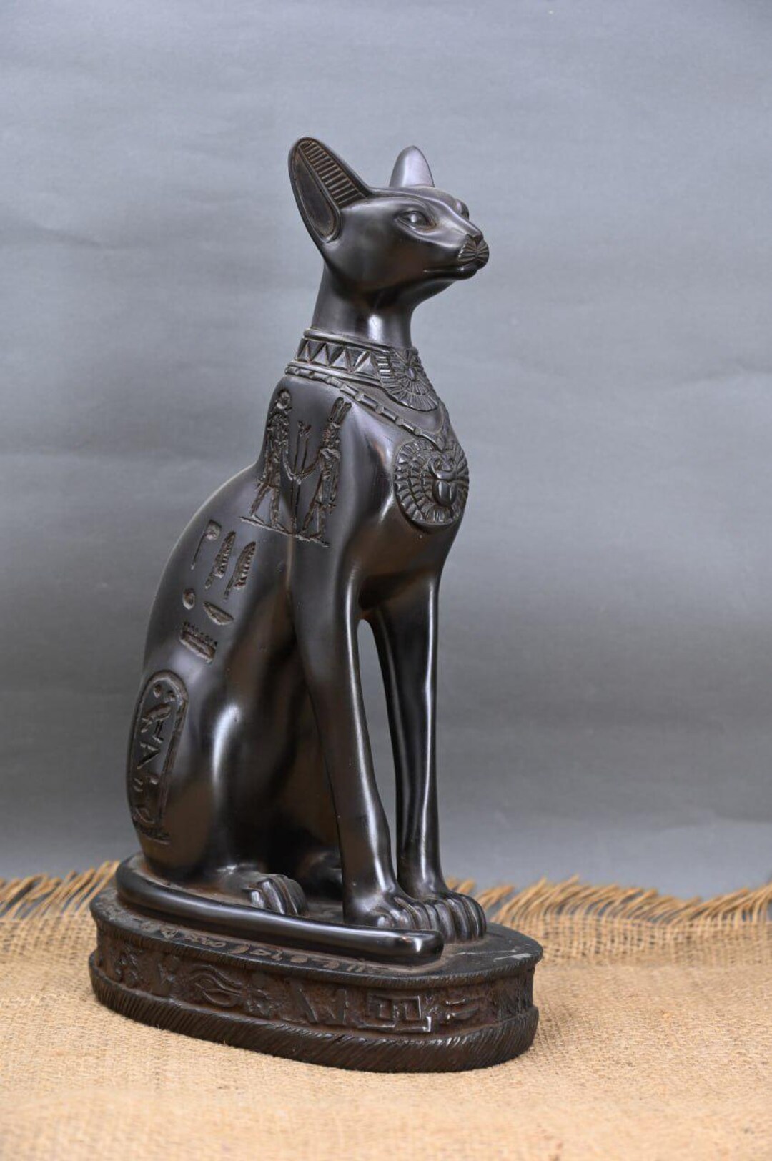 Pharaoh's Bastet Goddess Stone Statue | Handcrafted Egyptian Ancient ...
