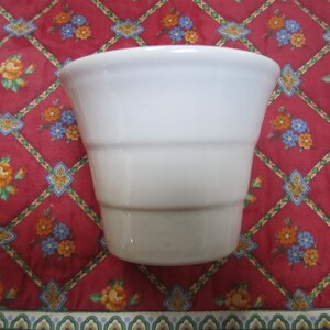 Vintage BAUER Los Angeles Potteries White Banded Planter NEW - Etsy
