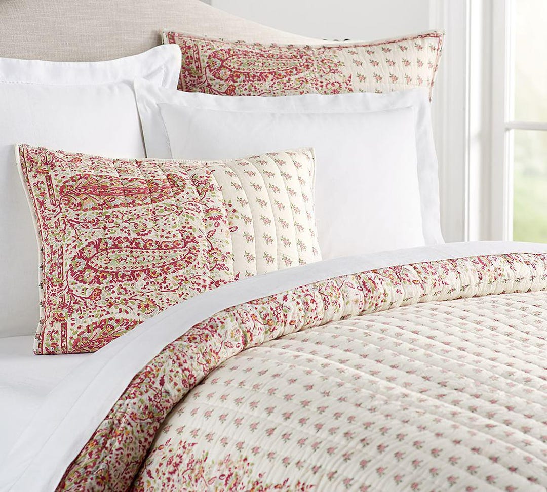 POTTERY BARN Liviah All Cotton Quilt and Shams King/cal King NEW - Etsy