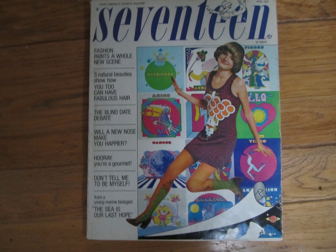 Vintage Seventeen Magazine PETER MAX Food Fashion Make-up Decorating ...