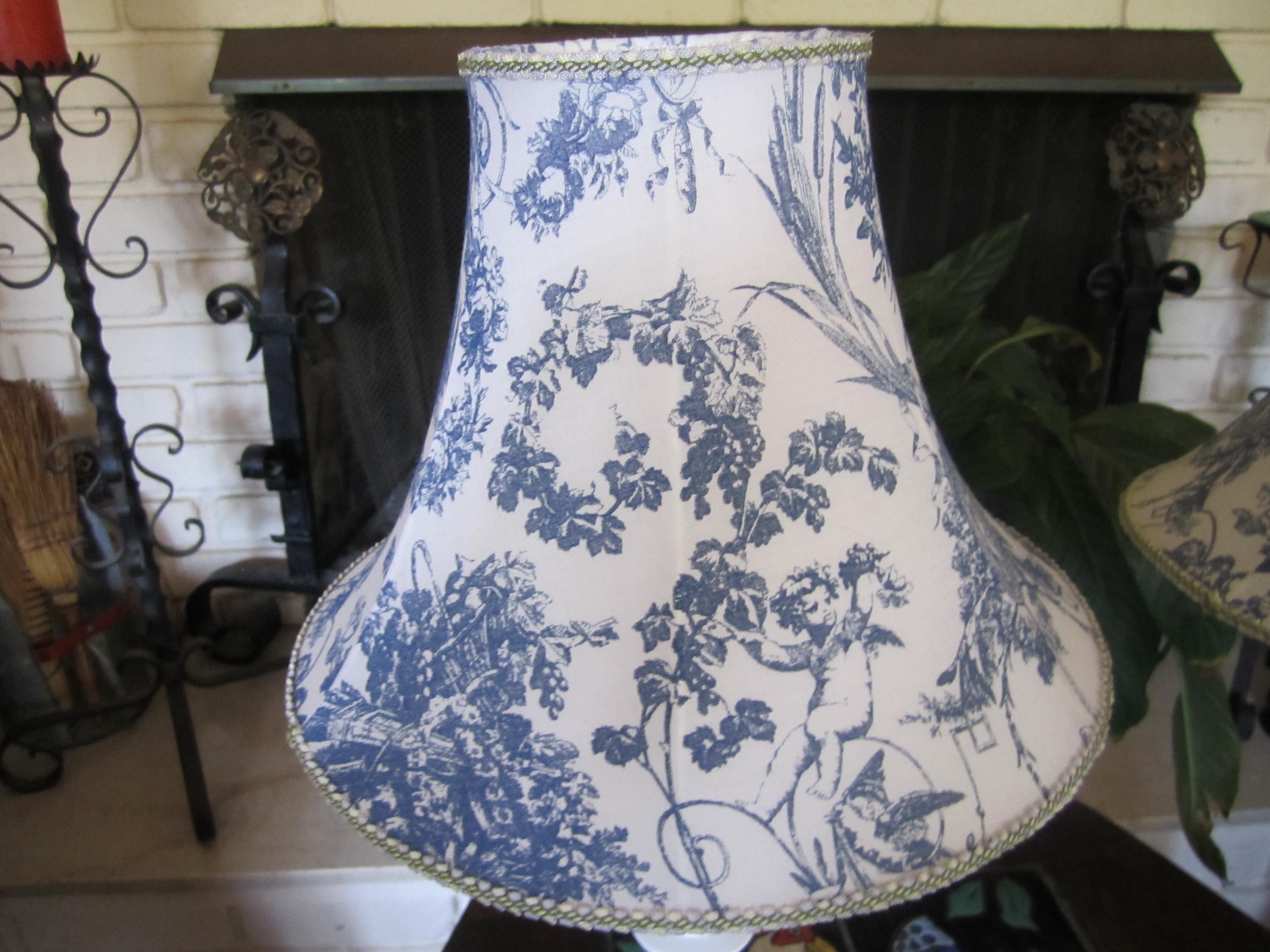French Country Pair of Toile Lamps - Etsy