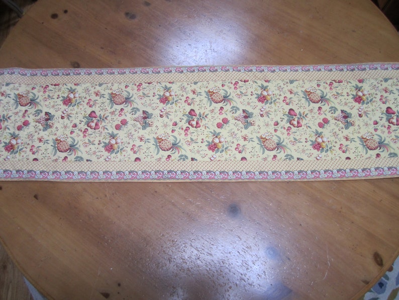 PIERRE DEUX French Country Table Runner 72 X 14 Yellow Fruchie - Etsy