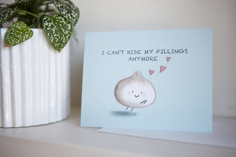 Dumpling - Greeting Card, Food, Birthday, Anniversary, Valentine, Just ...
