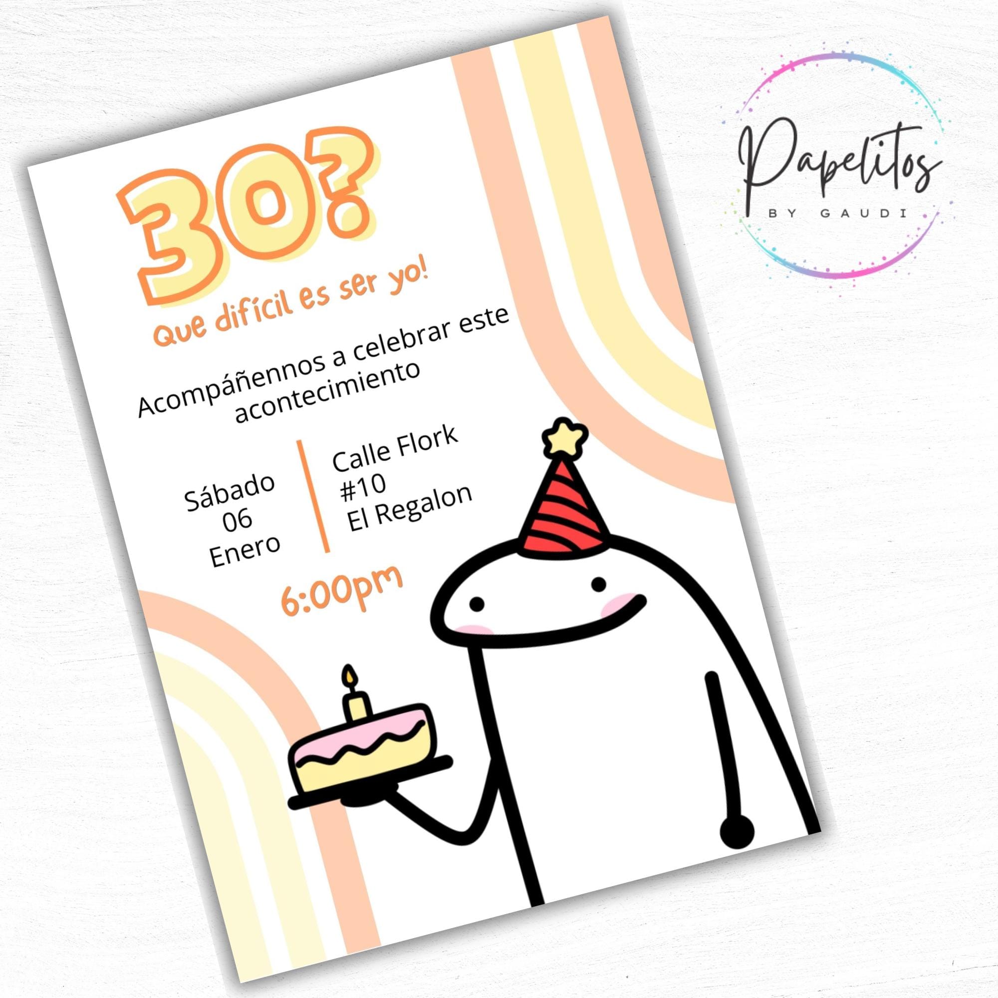 Flork Birthday Invitation – Editable Canva Template | Digital ...