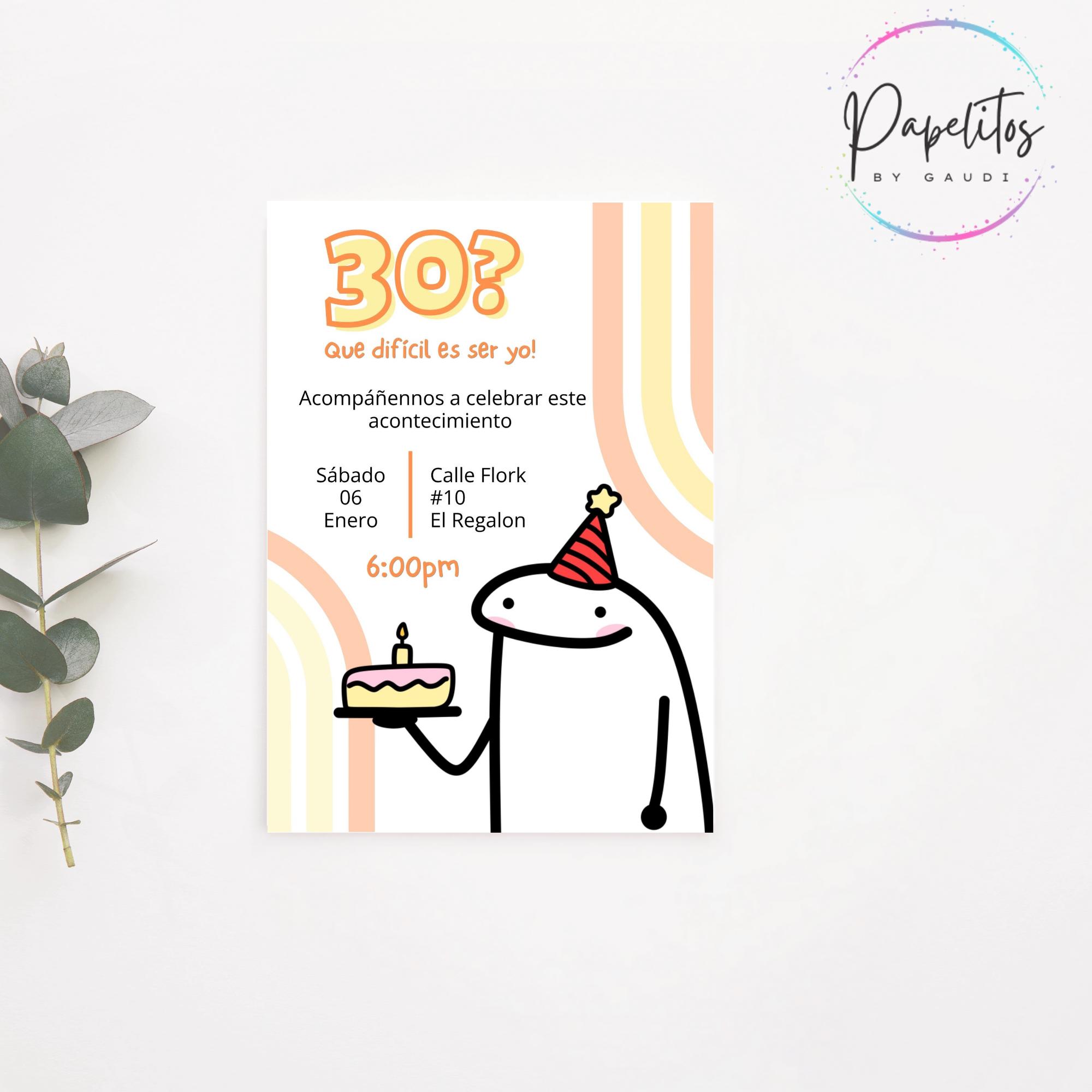 Flork Birthday Invitation – Editable Canva Template | Digital ...