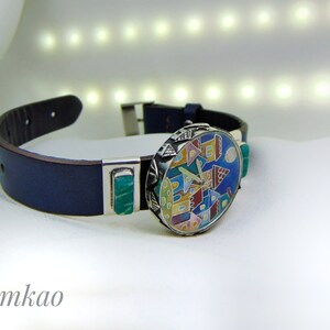 Cloisonne Enamel Wrist Watch,sterling Silver Woman's Wrist Watch ...