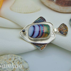 Handmade Sterling Silver Fish Pendantsilver Fish Necklacesea - Etsy