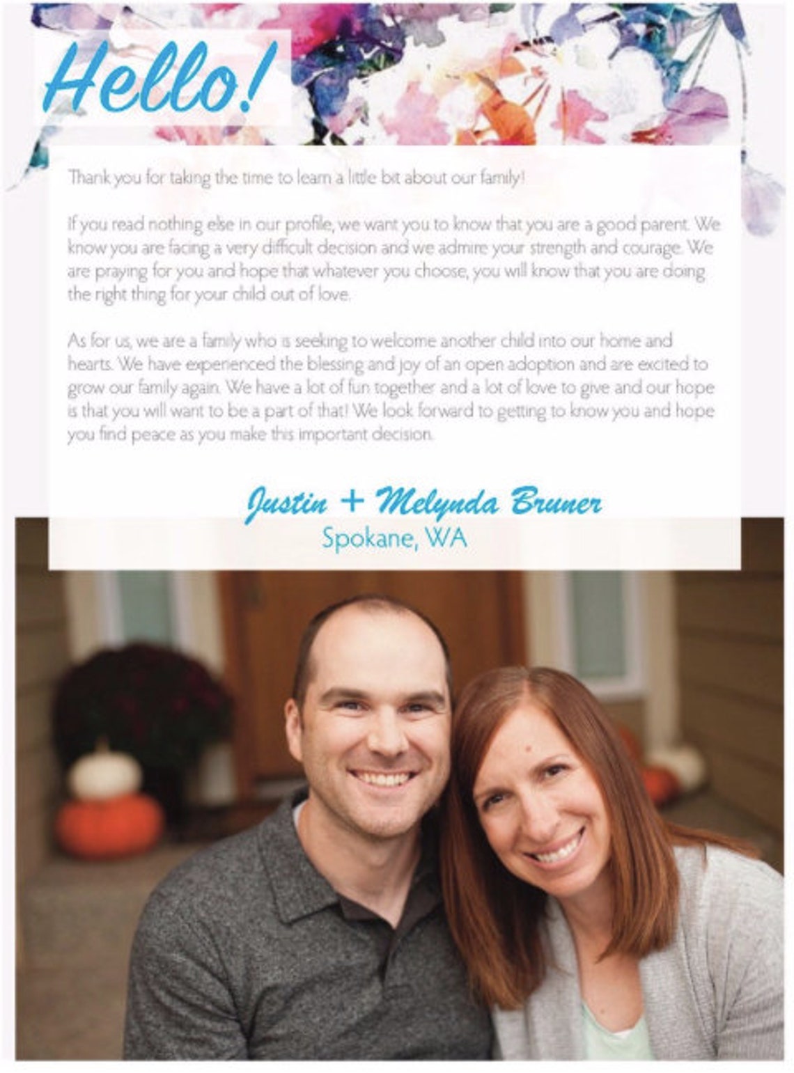 Adoption Dear Birth Mother Letter - Custom Designed for You PDF ...