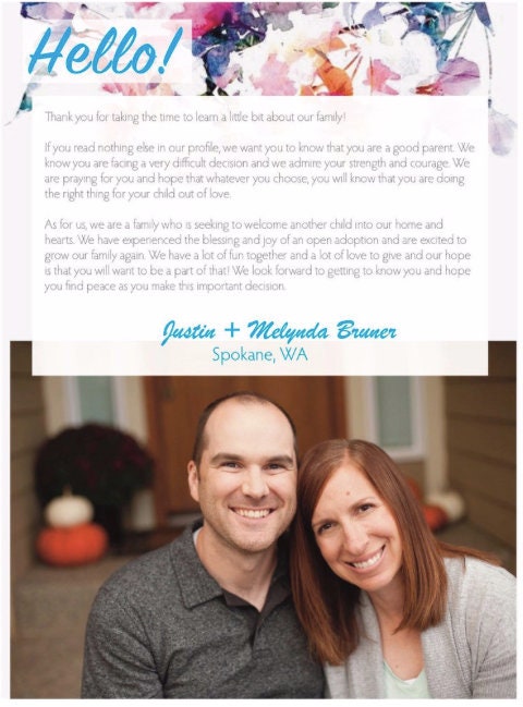 Adoption Dear Birth Mother Letter - Custom Designed for You PDF ...