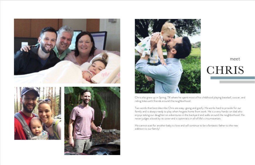 Modern Adoption Profile With Printed Books Design Service - Custom ...