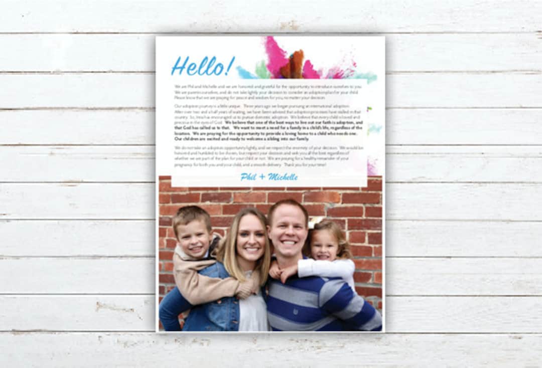 Adoption Dear Birth Mother Letter - Custom Designed for You PDF ...