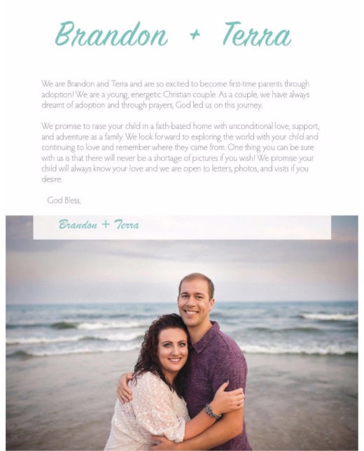 Adoption Dear Birth Mother Letter - Custom Designed for You PDF ...