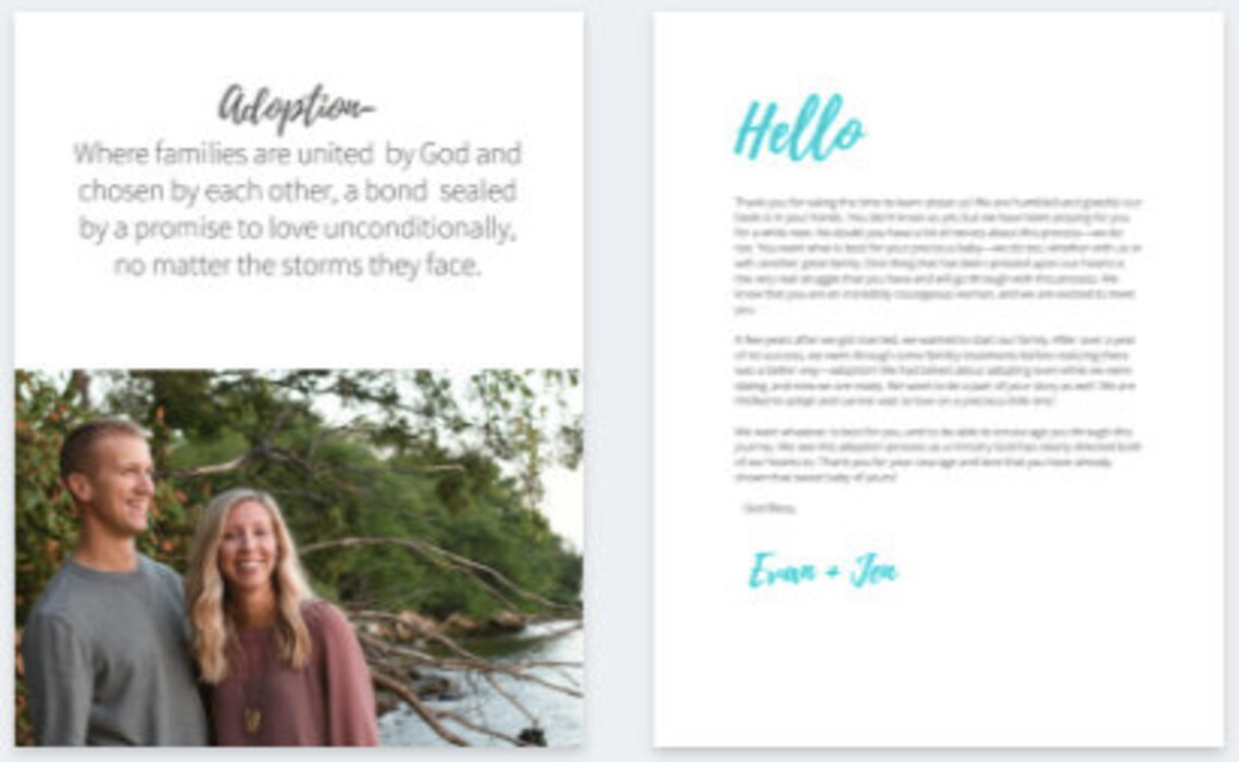 Simple Adoption Profile Book Template Profile Book Template Designed ...