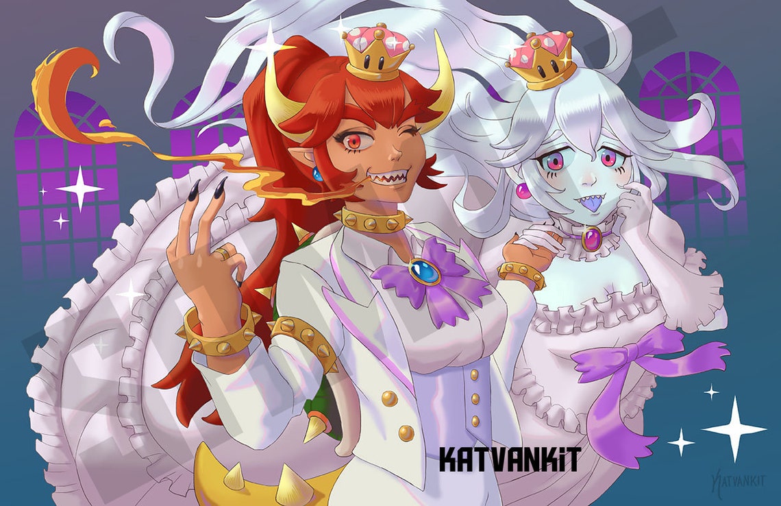 Nintendo Bowsette & Booette Print | Etsy Nintendo Bowsette & Booette Print | Etsy