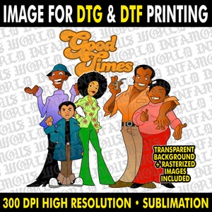 Good Times Cartoon PNG Transfer Sublimation Tshirt Retro Vintage 90s TV ...