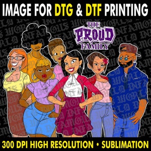 The Proud Family Cartoon Animated PNG Graphic for DTG DTF Transfer ...