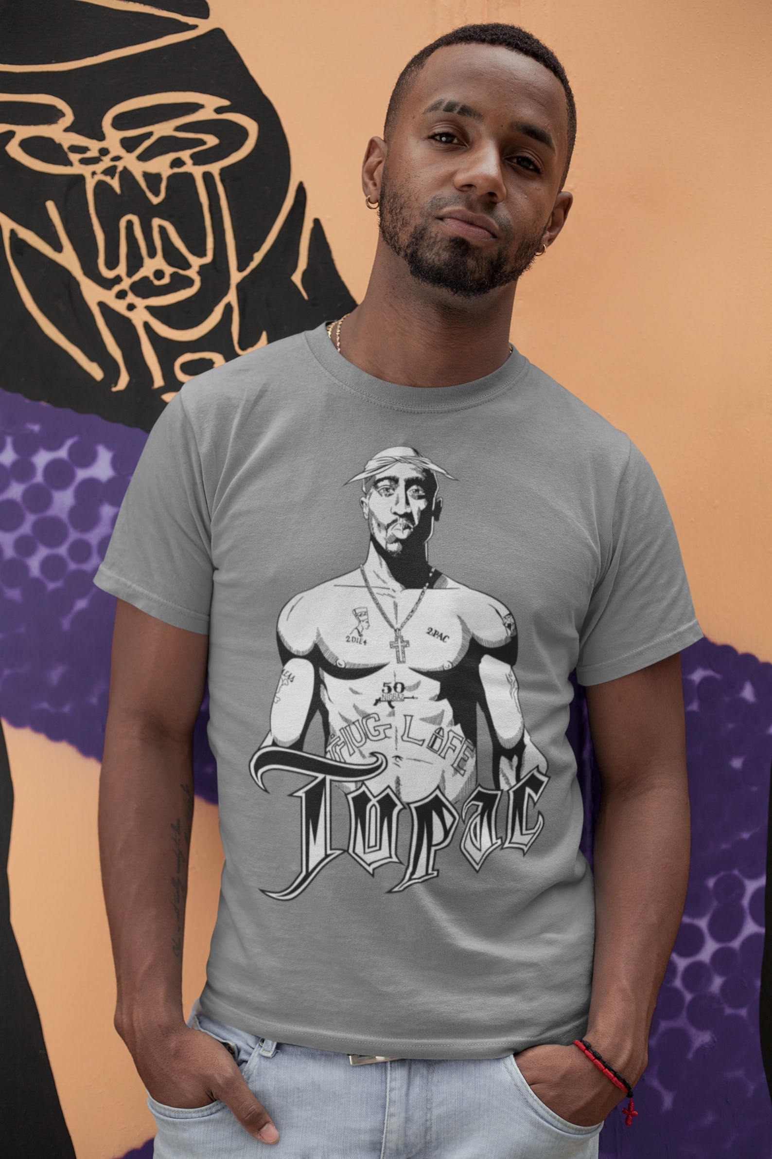 Tupac 2pac Cartoon Animated PNG Graphic for DTG DTF Transfer ...