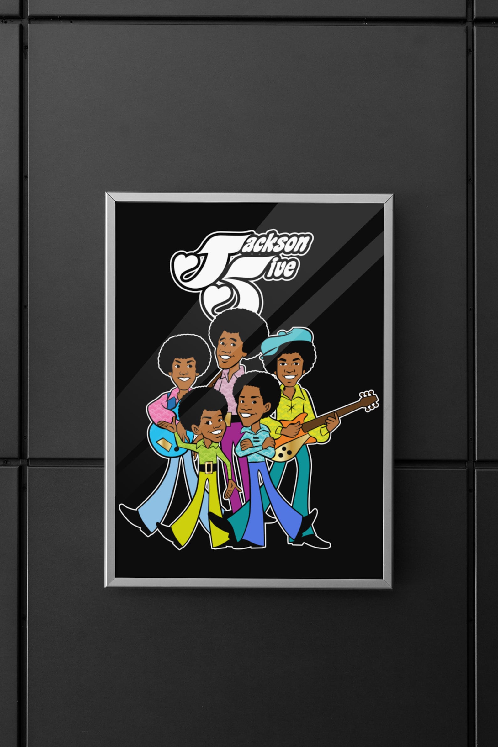 Jackson 5 Cartoon Animated PNG Graphic for DTG DTF Transfer Sublimation ...