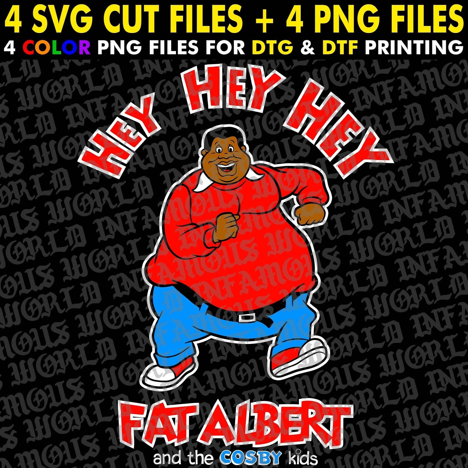 Fat Albert Svg PNG Graphic DTG DTF Transfer Sublimation | Etsy