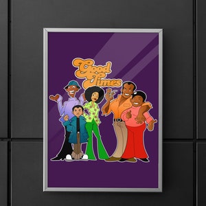 Good Times Cartoon PNG Transfer Sublimation Tshirt Retro Vintage 90s TV ...