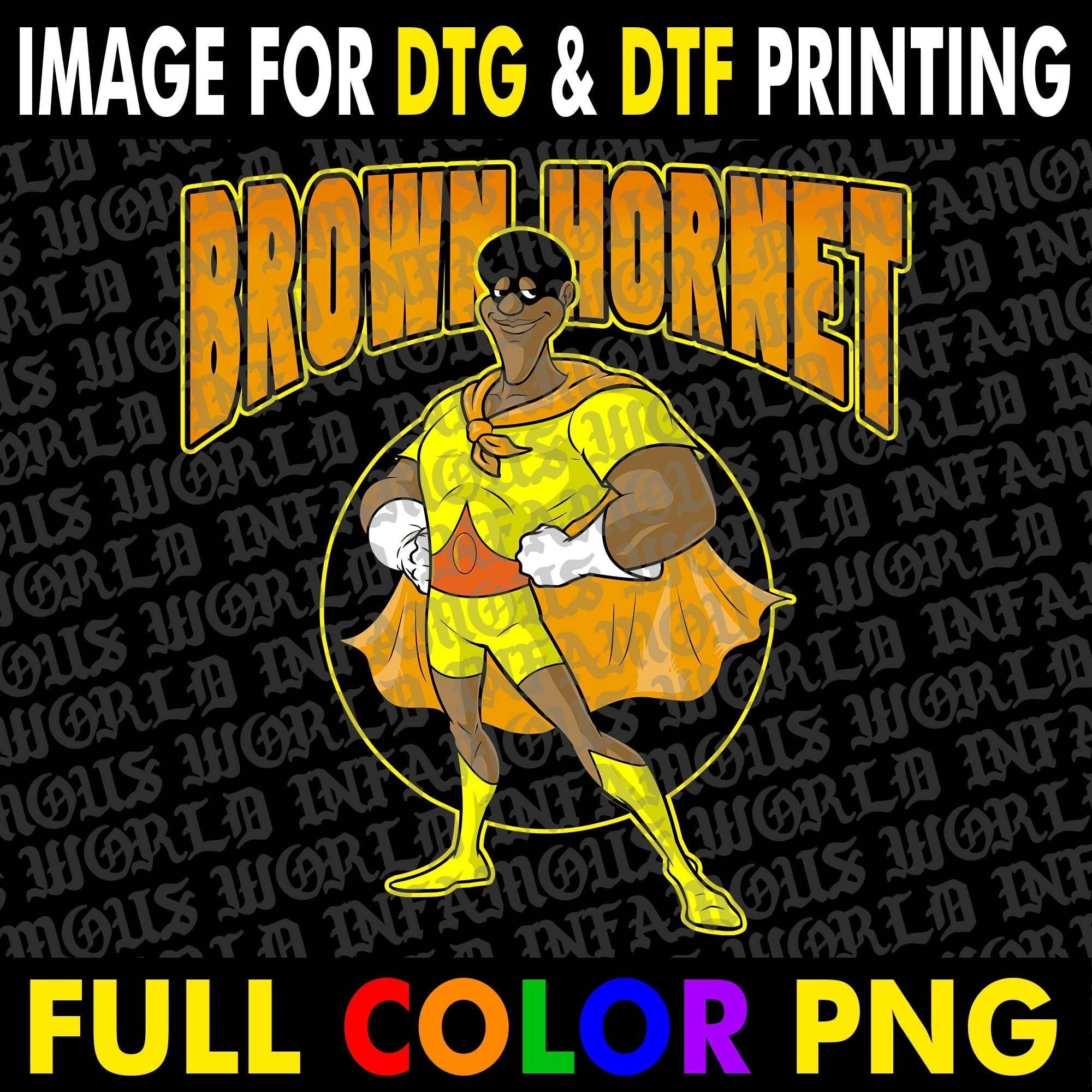 Brown Hornet Superhero Fat Albert Cartoon PNG Graphic DTG DTF Transfer ...
