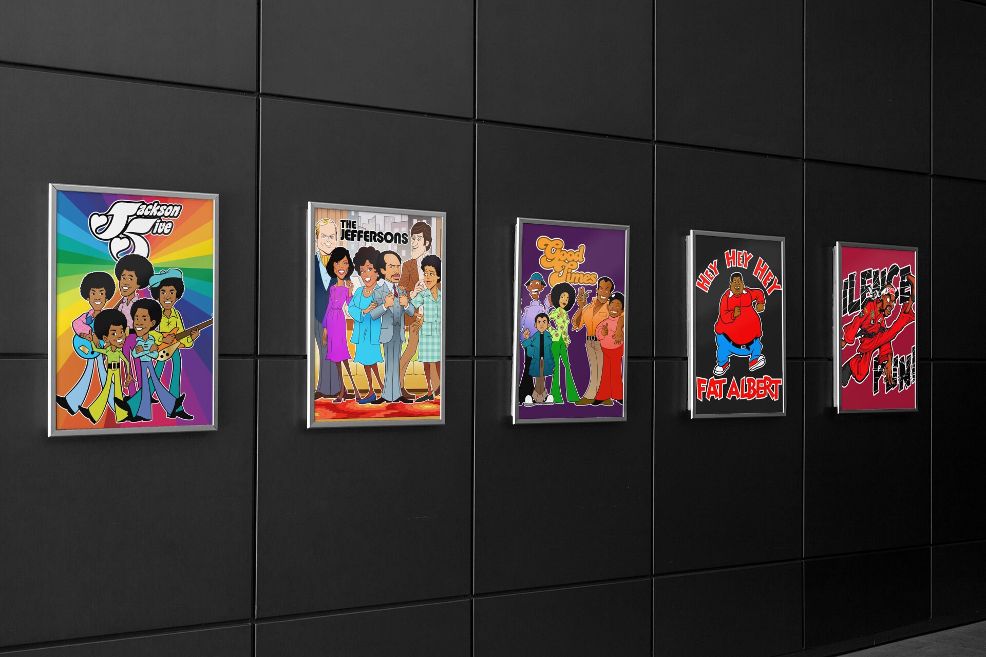 Jackson 5 Cartoon Animated PNG Graphic for DTG DTF Transfer Sublimation ...