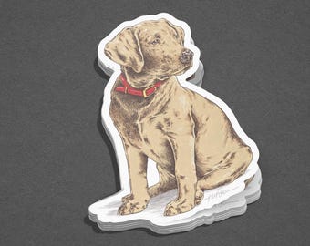 Yellow Labrador Sticker - Etsy