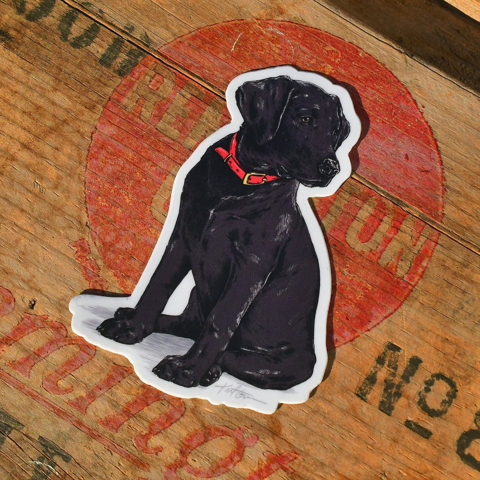 Black Labrador Sticker - Etsy