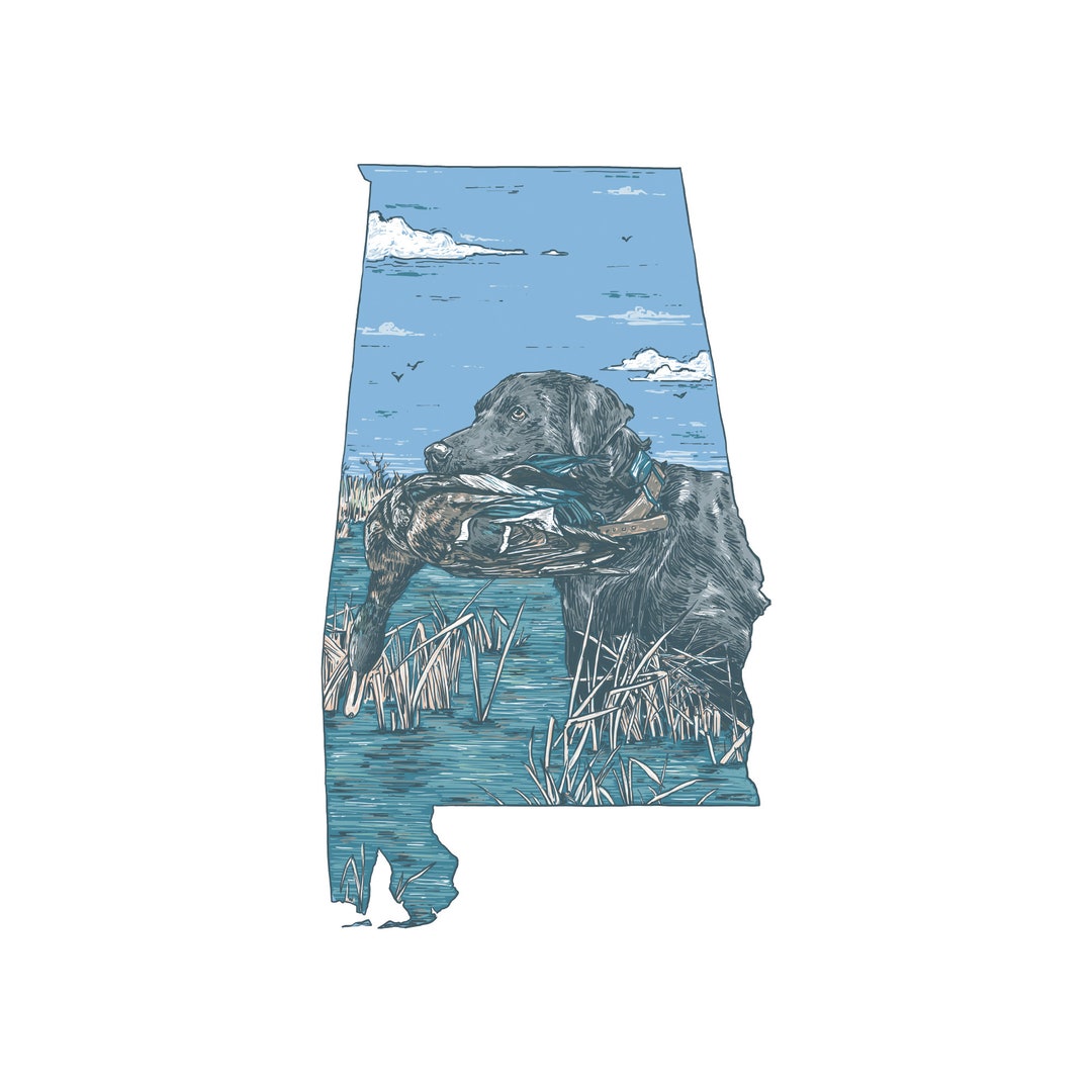 Alabama Duck Hunting Dog Sticker DISCONTINUED - Etsy