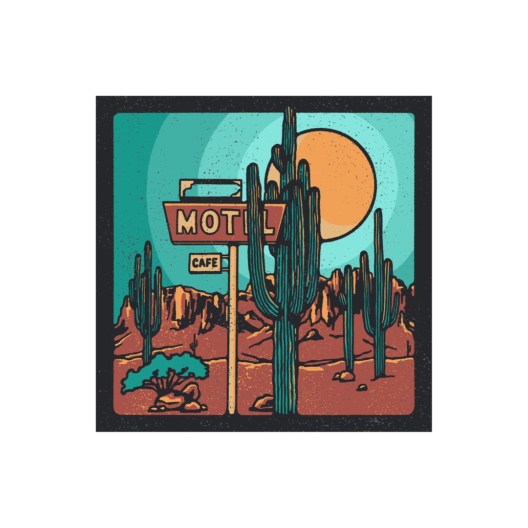 Saguaro Sign Giclée Art Print - Etsy