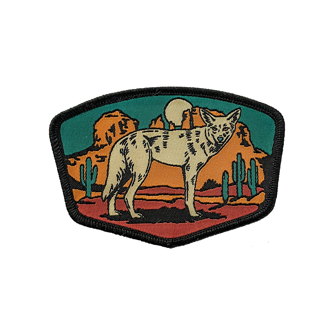 Coyote Iron-on Woven Patch - Etsy
