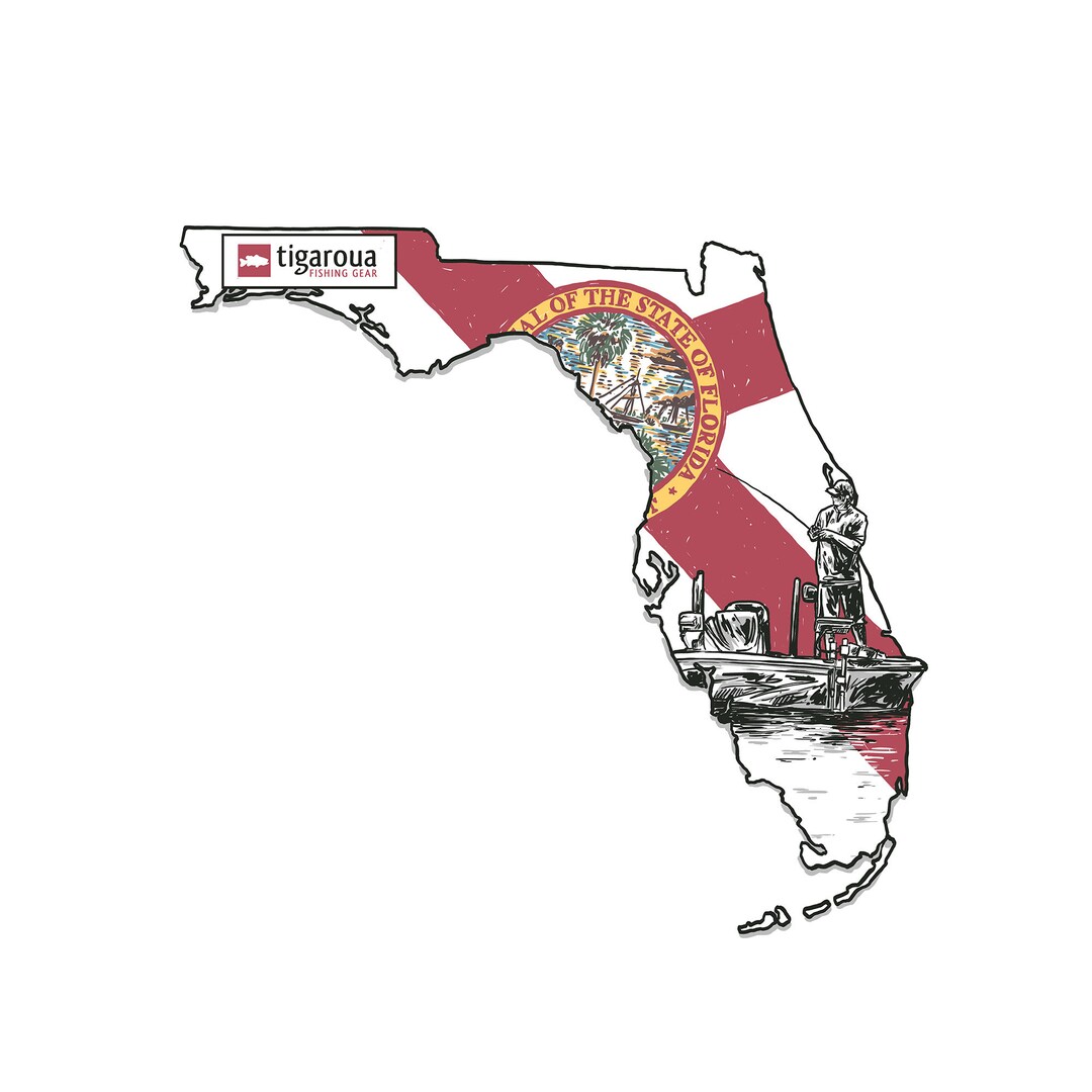 Florida Fishing Sticker - Etsy