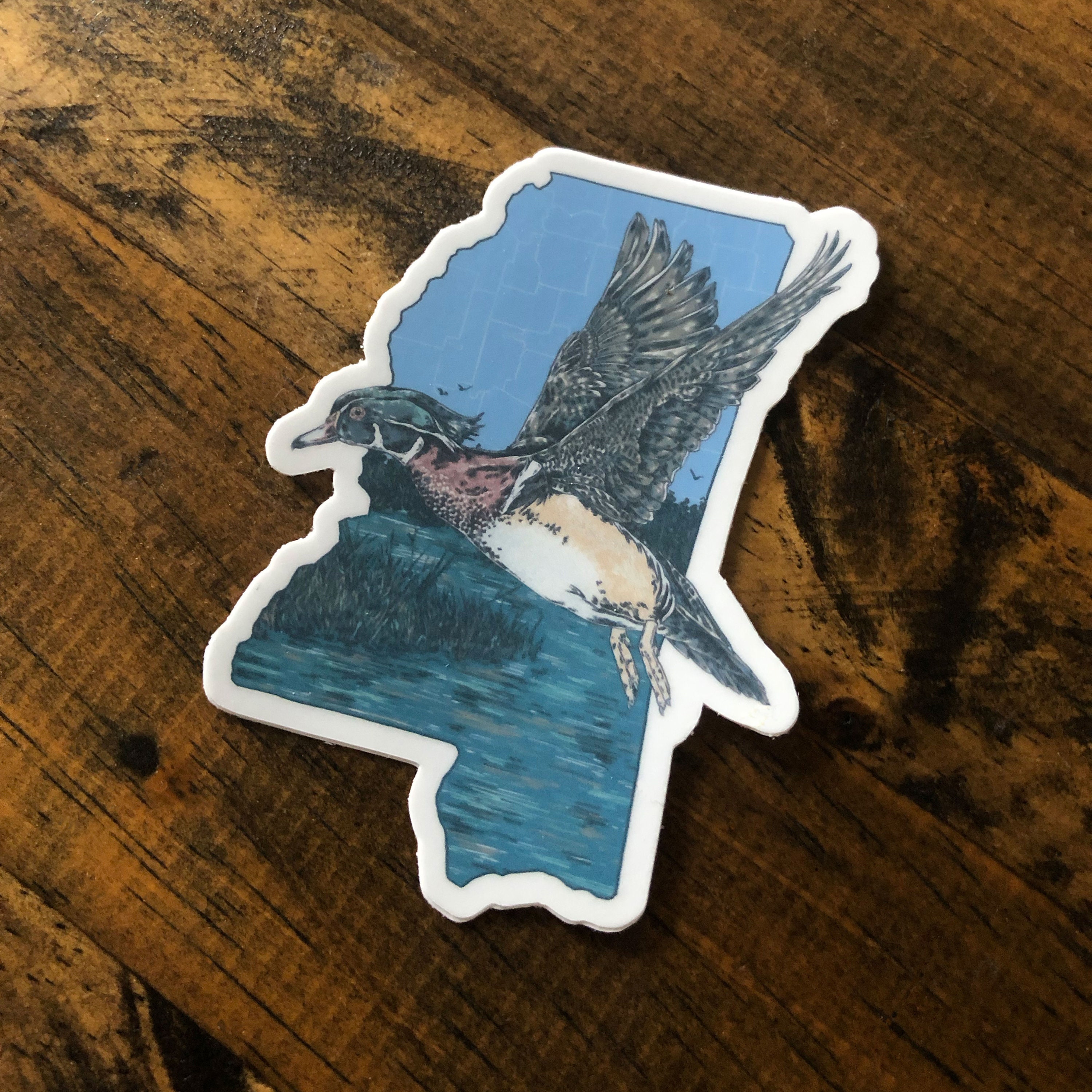 Paper & Party Supplies Paper Wood Duck Sticker 5-6 Inch Set of 4 etna ...