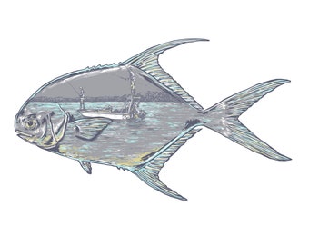 Permit Silhouette Svg, Reef Fishing Svg, Permit Svg, Boating Svg ...