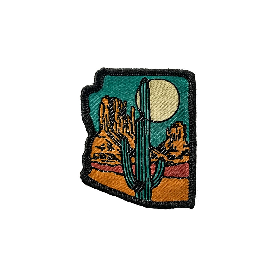 Arizona Saquaro Iron-on Woven Patch - Etsy